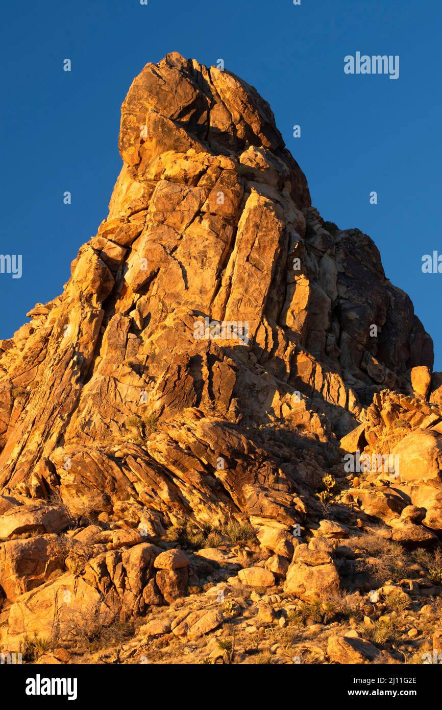 Mid Hills monolith, Mojave National Preserve, California Stock Photo ...