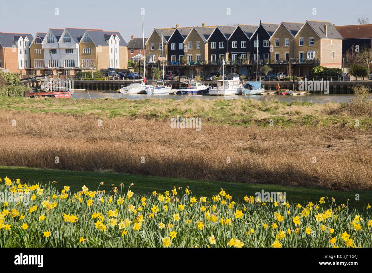 Faversham Creek viewed from Crab Island Upper Brente Kent Stock Photo ...
