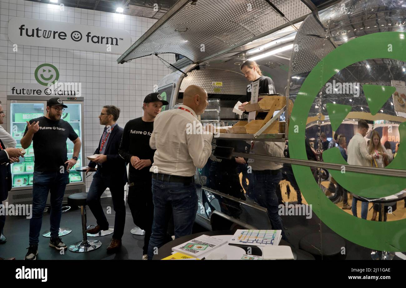 Vegan and plant based food display by exhibitors, visitors and traders ...