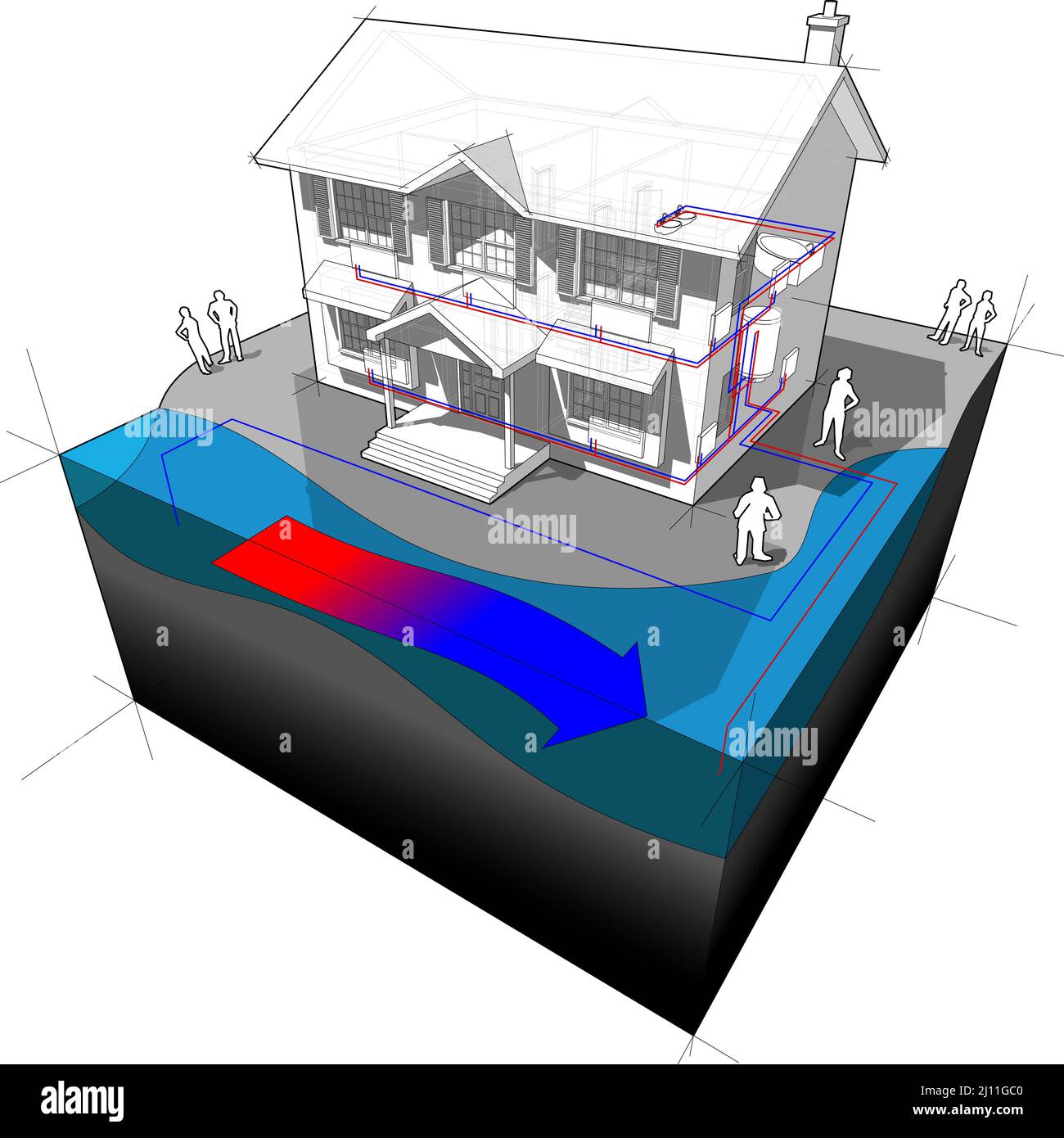 Water surface 3d technology Cut Out Stock Images & Pictures - Alamy