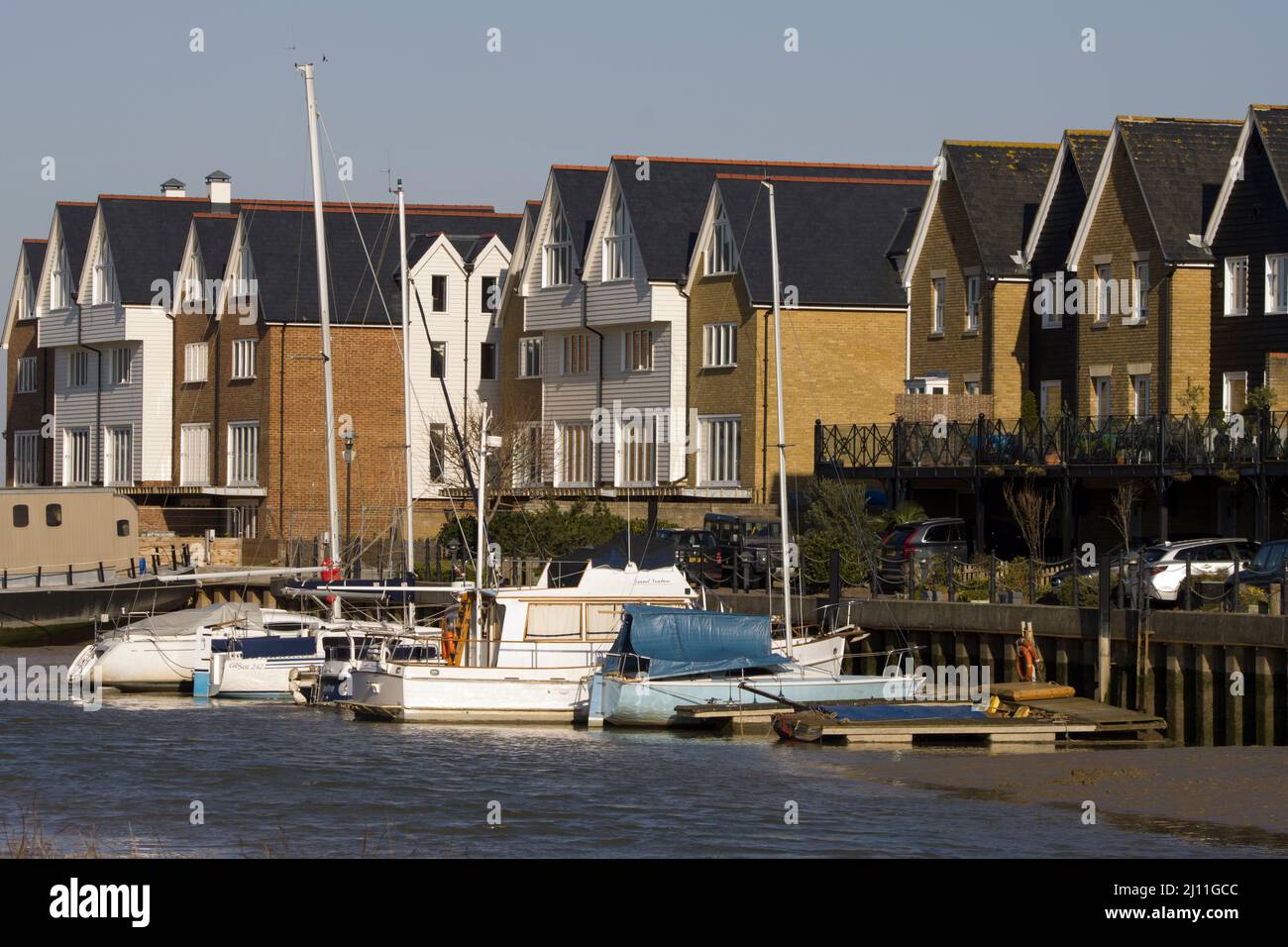 Faversham Creek viewed from Crab Island Upper Brente Kent Stock Photo ...
