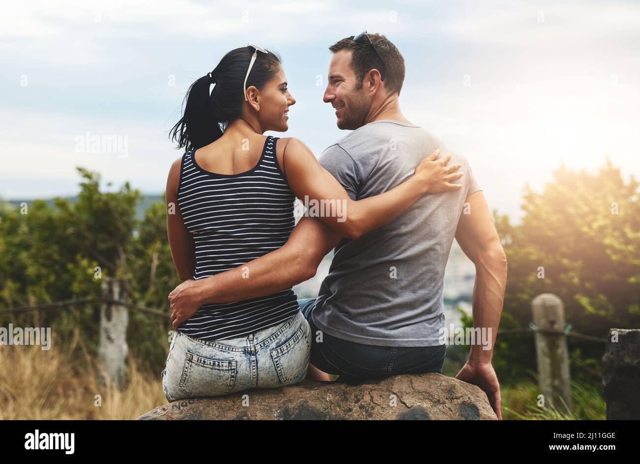 Every moment with you is a dream come true. Shot of a young couple ...