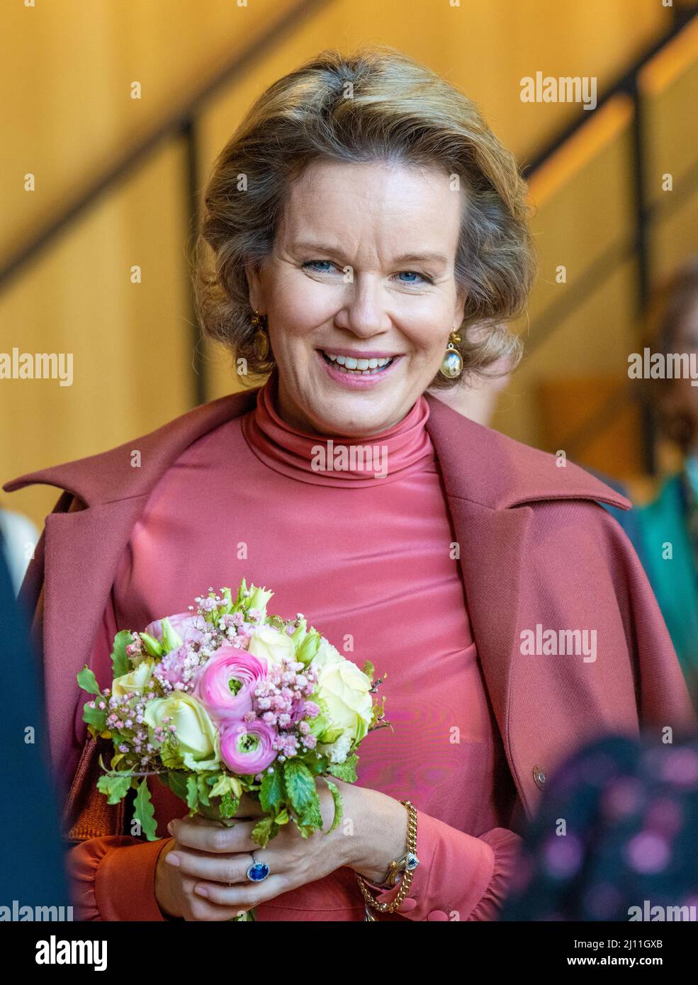 Queen Mathilde of Belgium during a visit to Queen Elisabeth Music ...