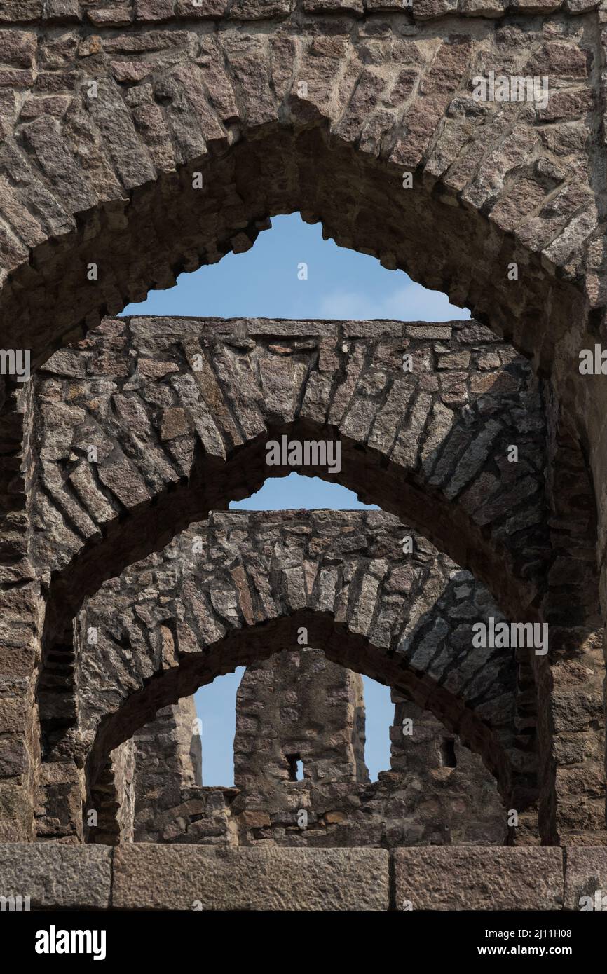 Beautiful low-angle shot of a stone arches Stock Photo - Alamy
