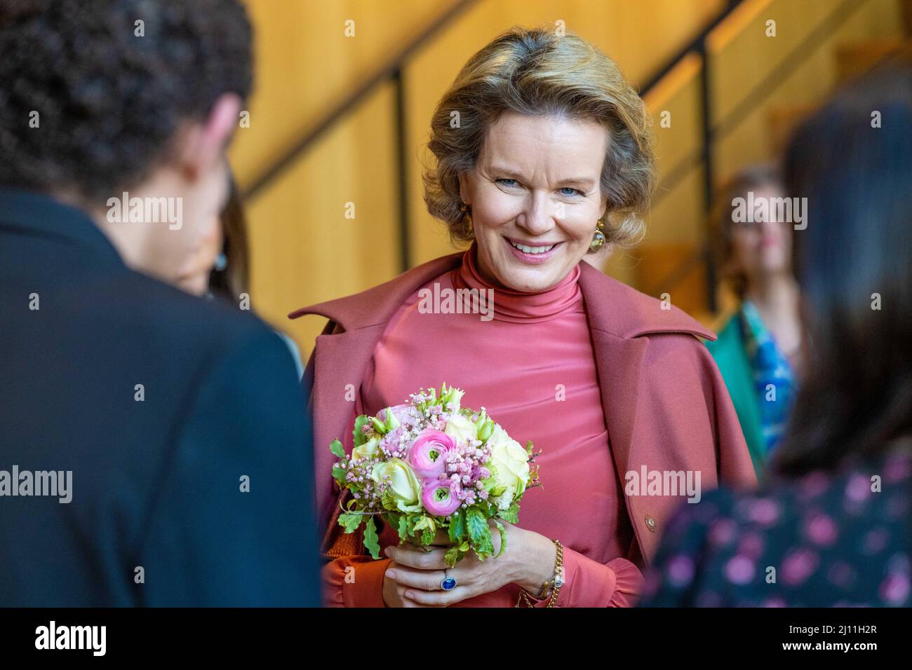 Queen Mathilde of Belgium during a visit to Queen Elisabeth Music ...