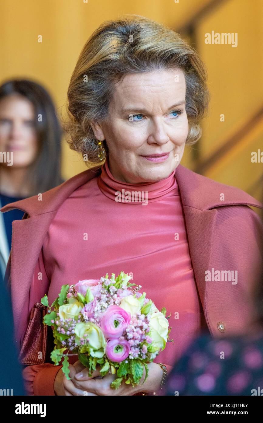 Queen Mathilde of Belgium during a visit to Queen Elisabeth Music ...