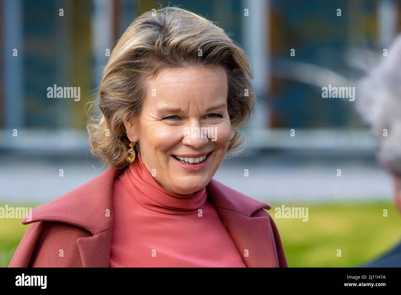 Queen Mathilde of Belgium during a visit to Queen Elisabeth Music ...