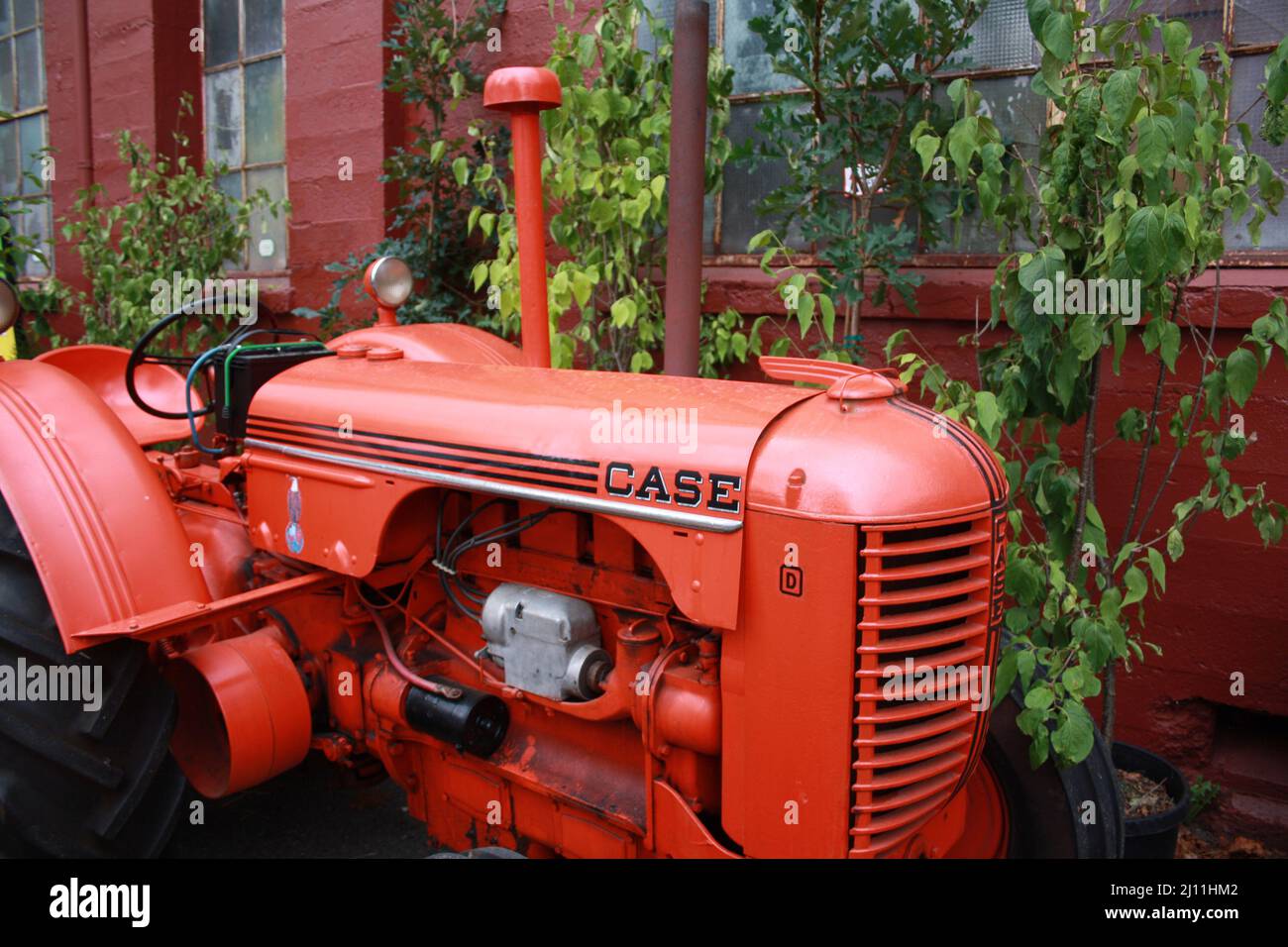 Vintage red tractor at Pacific National Exhibition. PNE Vancouver ...