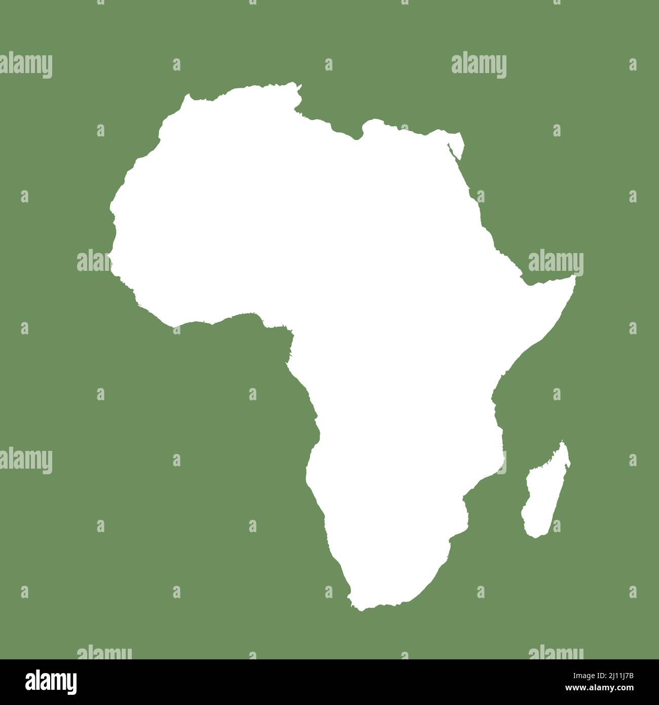 Africa Outline Color
