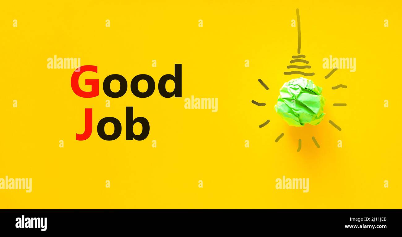 GJ good job abbreviation symbol. Concept words GJ good job. Green light ...