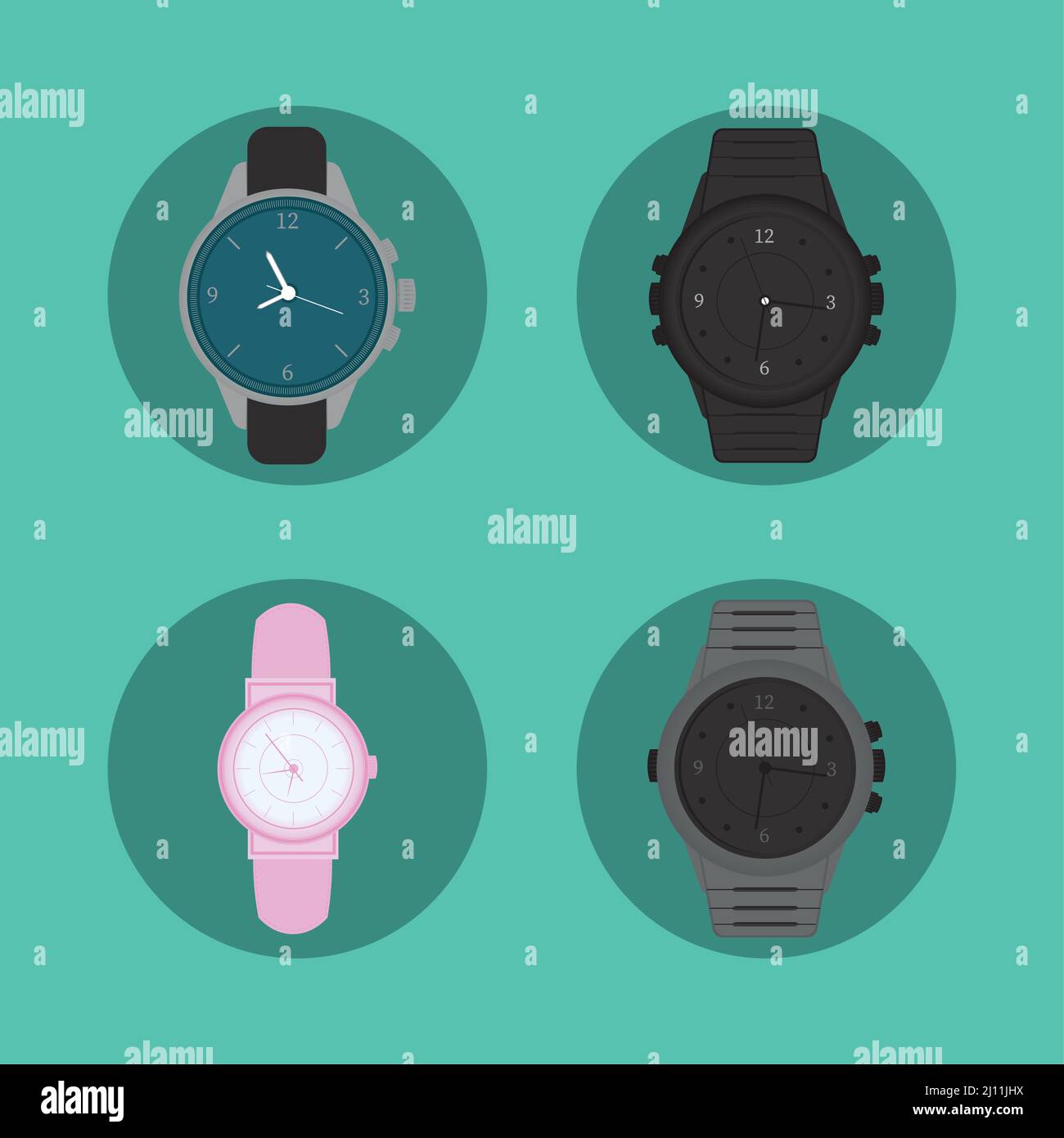 watches icon collection Stock Vector Image & Art - Alamy
