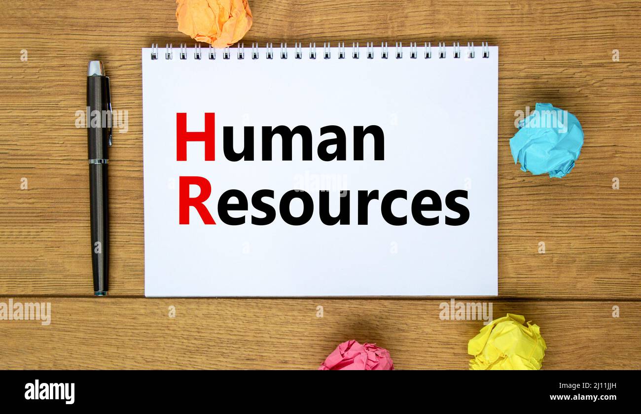 HR Human resources symbol. Concept words HR Human resources on white ...