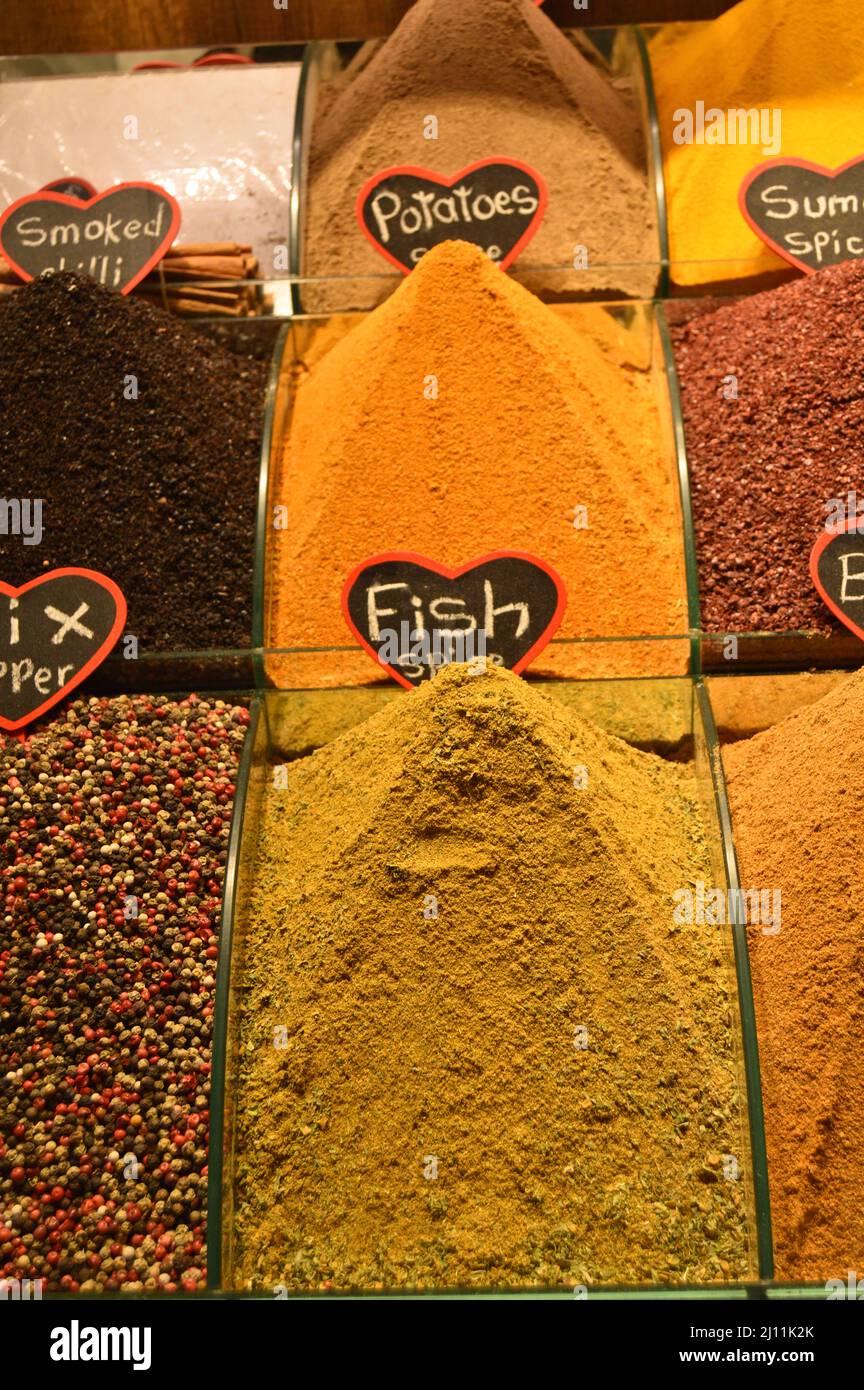 In the Misir Carsisi built in the 17th century, locals and tourists ...