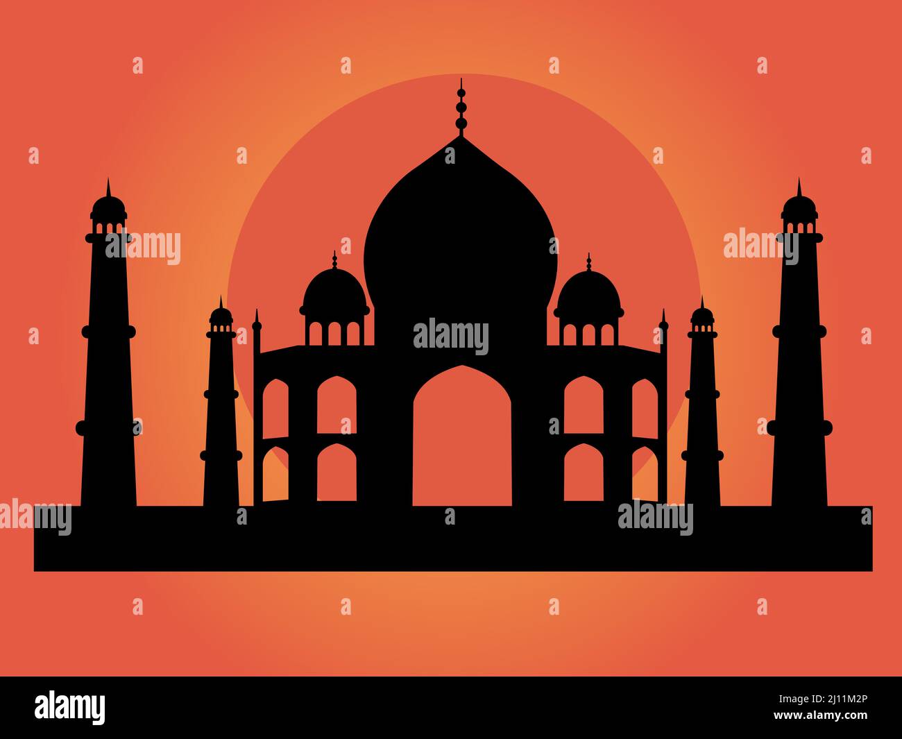 Silhouette of taj mahal Stock Vector Image & Art - Alamy