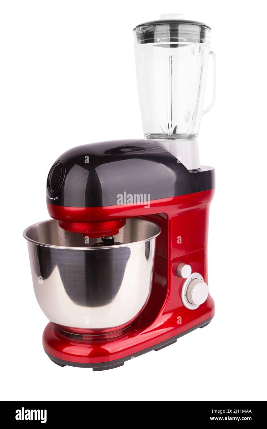 Food processor isolated on white background Stock Photo - Alamy