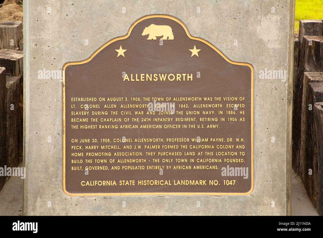 Park history plaque, Colonel Allensworth State Historic Park ...