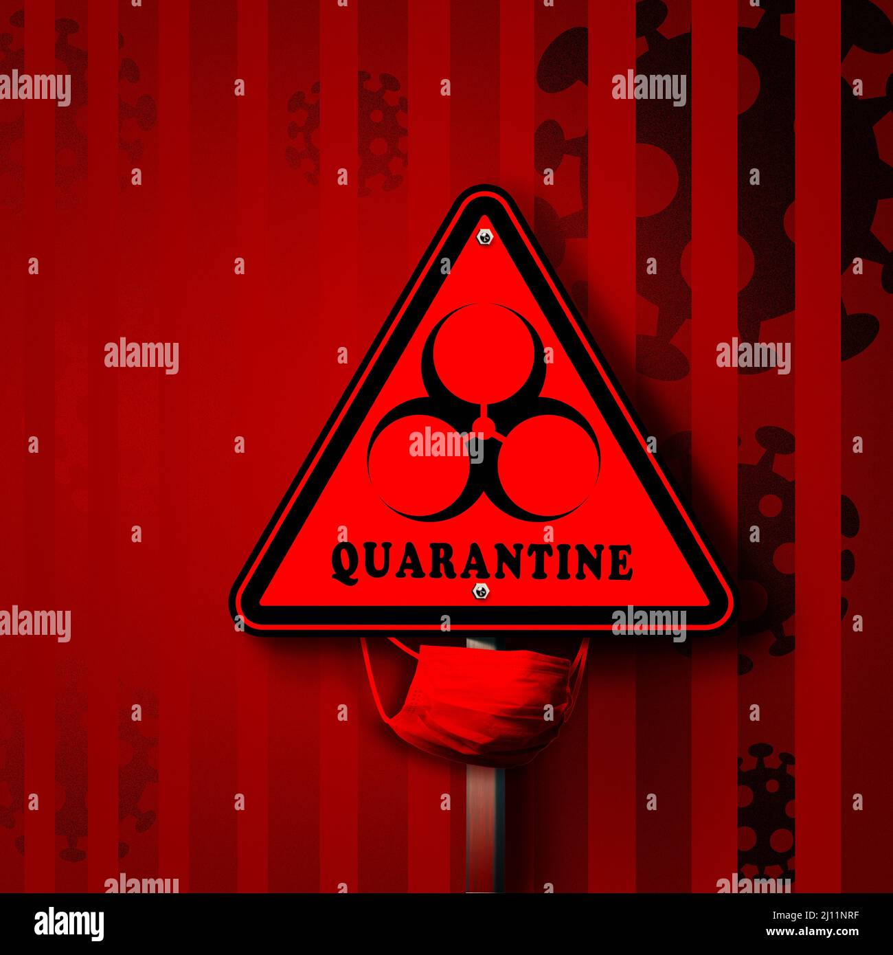 Dangerous corona virus, SARS pandemic risk concept. 3D illustration ...