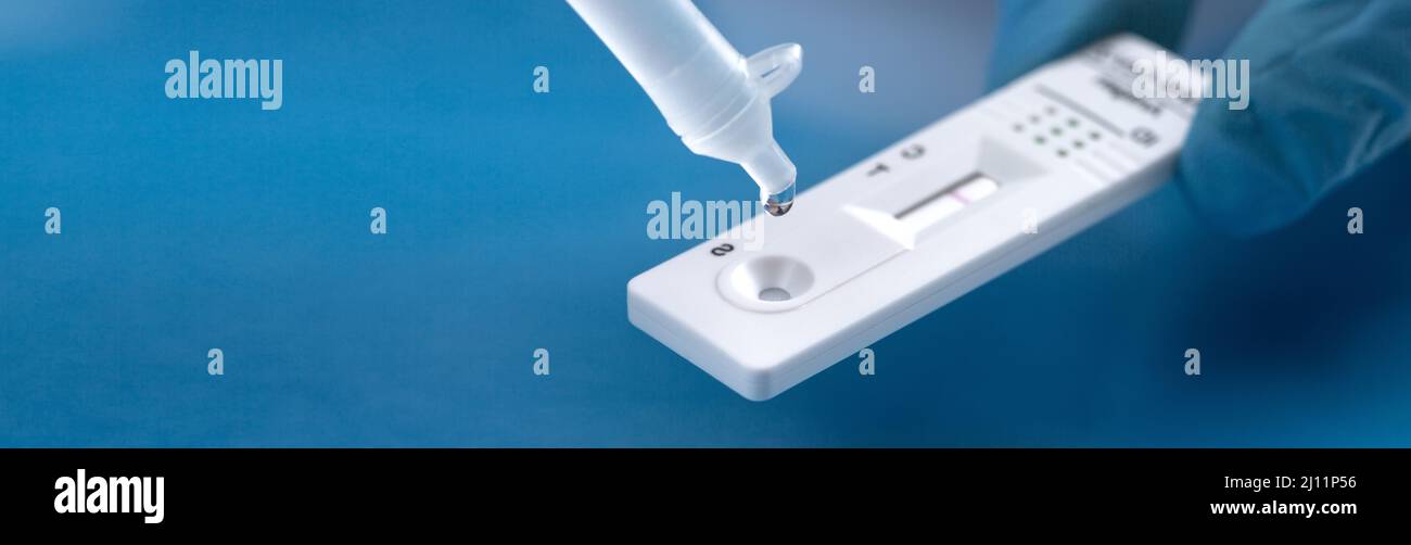 Express corona test. Negative covid antigen test Stock Photo - Alamy