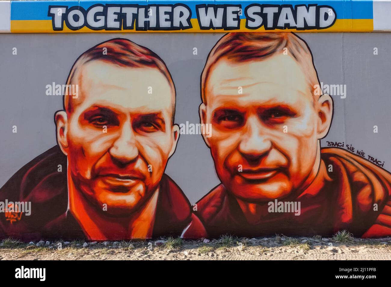 Gdansk, Poland. 21st Mar, 2022. Gdansk, Poland March 21st, 2021 A mural ...