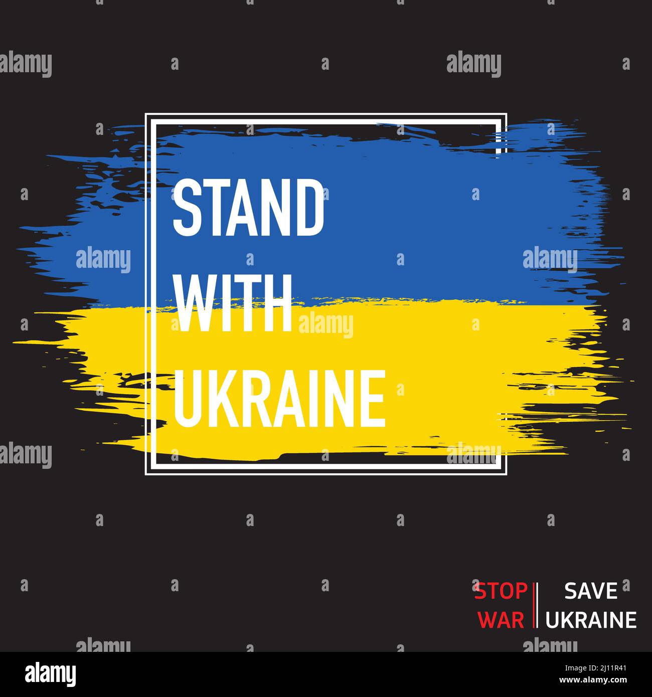 Stop war ukrainian flag Stock Vector Images - Alamy