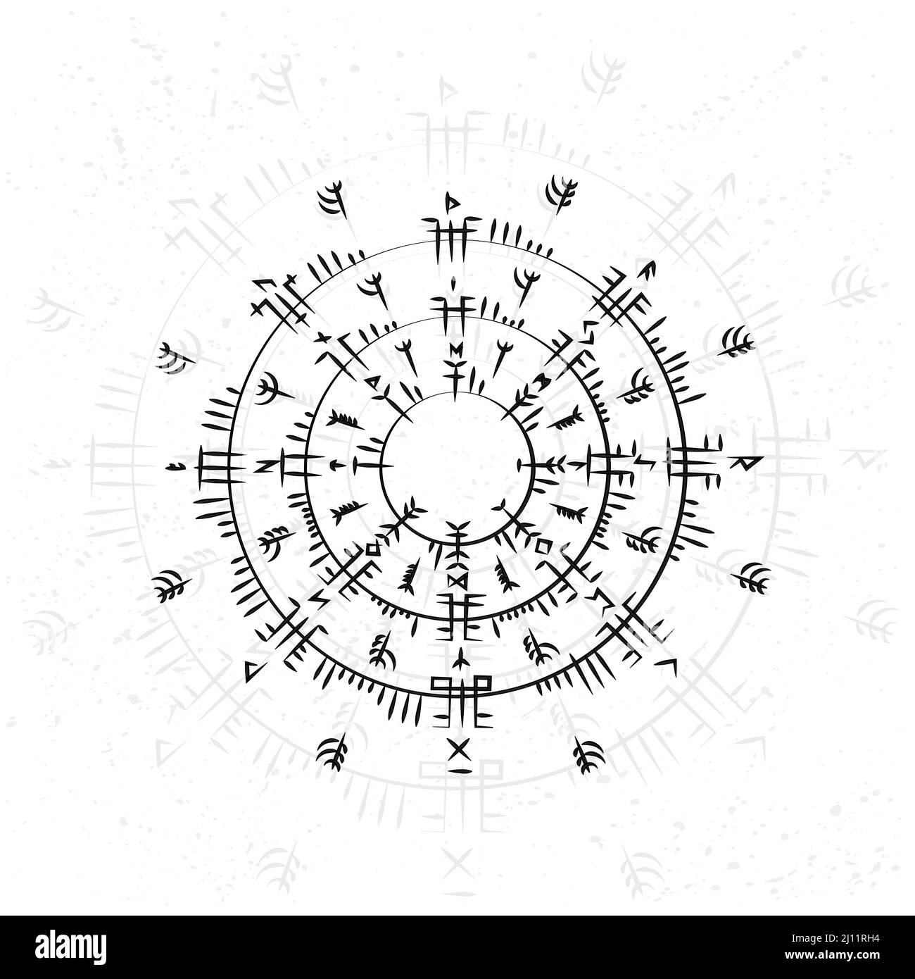 Black runes circle silhouette wallpaper Stock Vector Image & Art - Alamy
