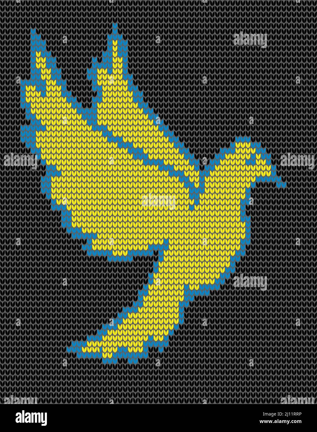 Knitting dove pattern Ukrainian colour Stock Vector Image & Art - Alamy