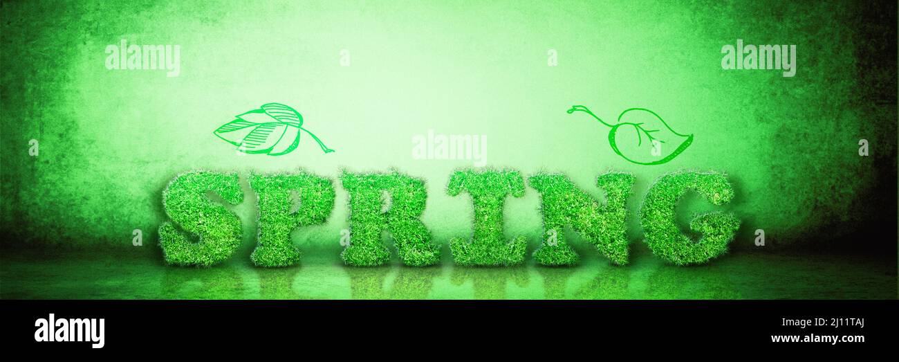 Decorative inscription with letters. Creative spring concept Stock ...