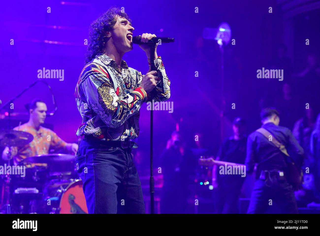 Rob Damiani of Don Broco, performing during the Teenage Cancer Trust ...