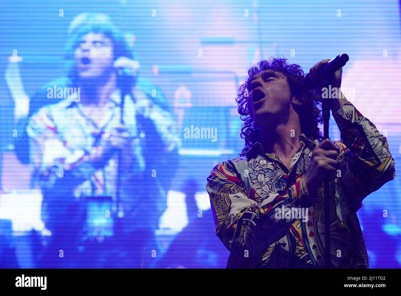 Rob Damiani of Don Broco, performing during the Teenage Cancer Trust ...