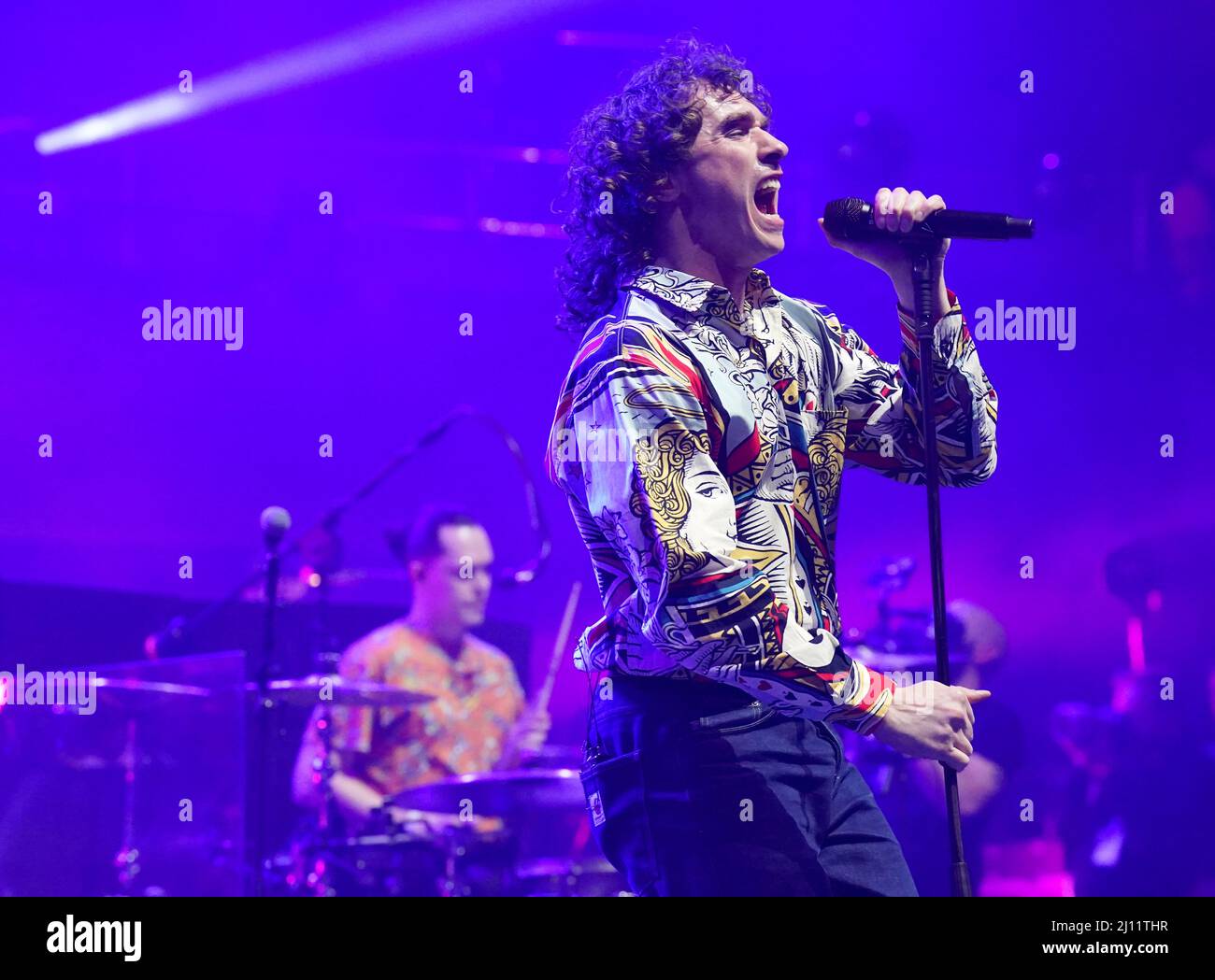 Rob Damiani of Don Broco, performing during the Teenage Cancer Trust ...