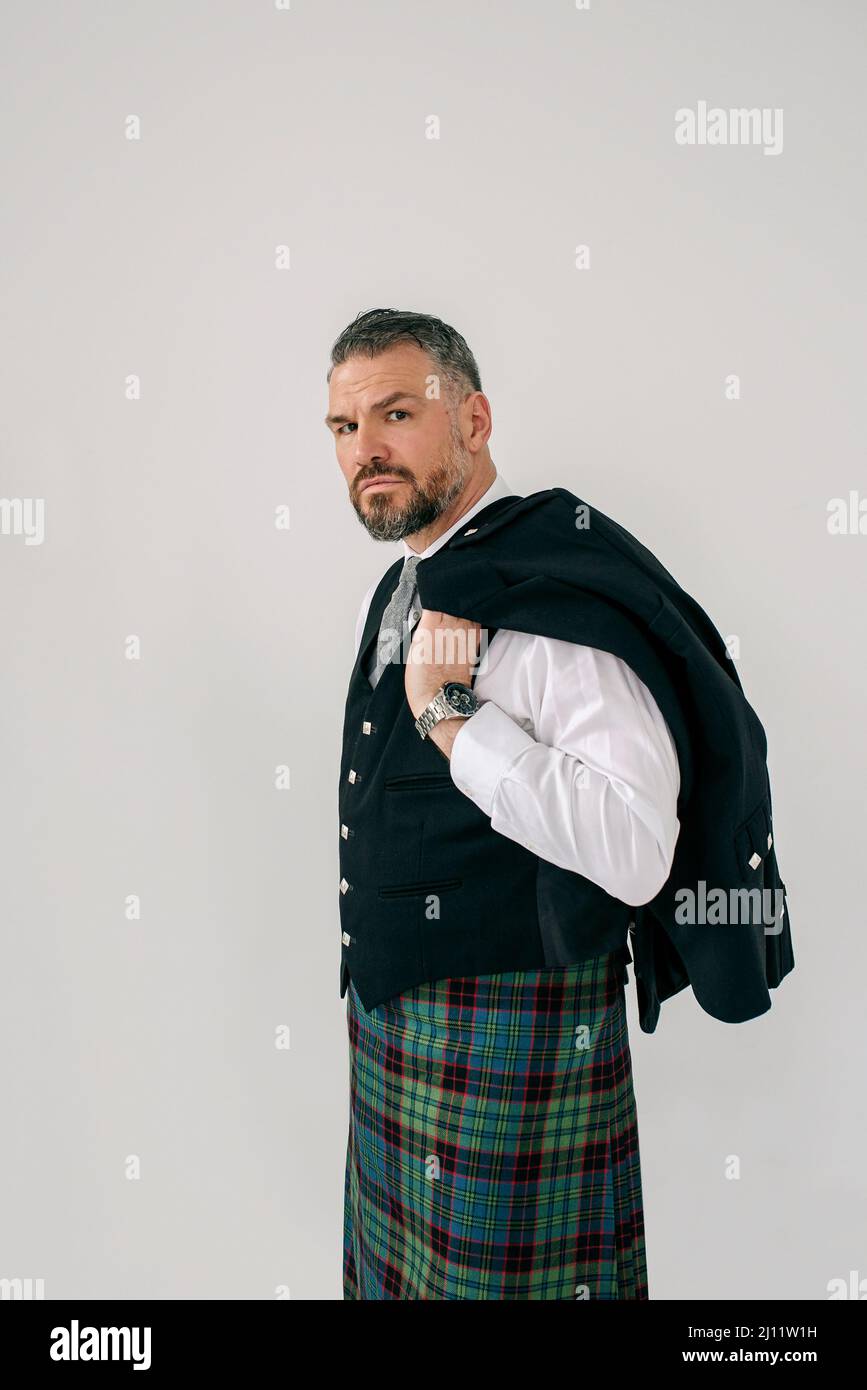 Scottish man kilt beard hi-res stock photography and images - Alamy