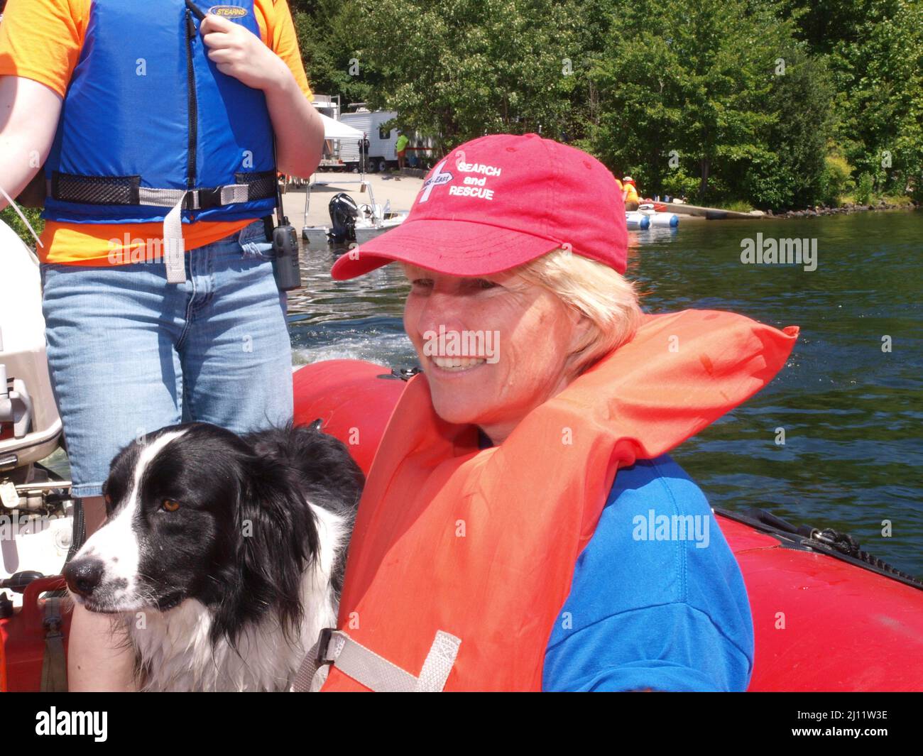 Search and Rescue Dog. Water Rescue Drill Stock Photo - Alamy