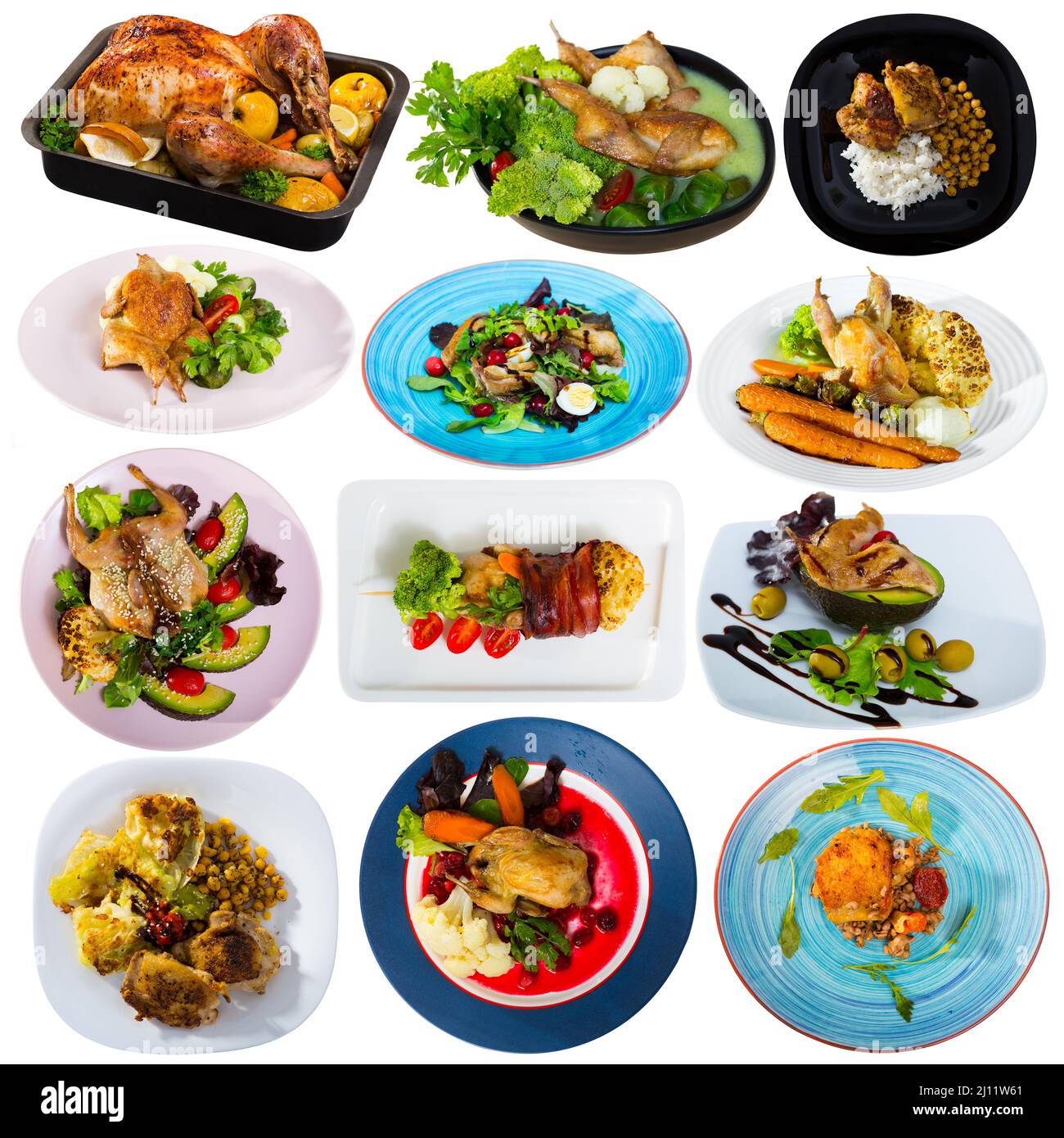 Set of poultry food isolated Stock Photo - Alamy