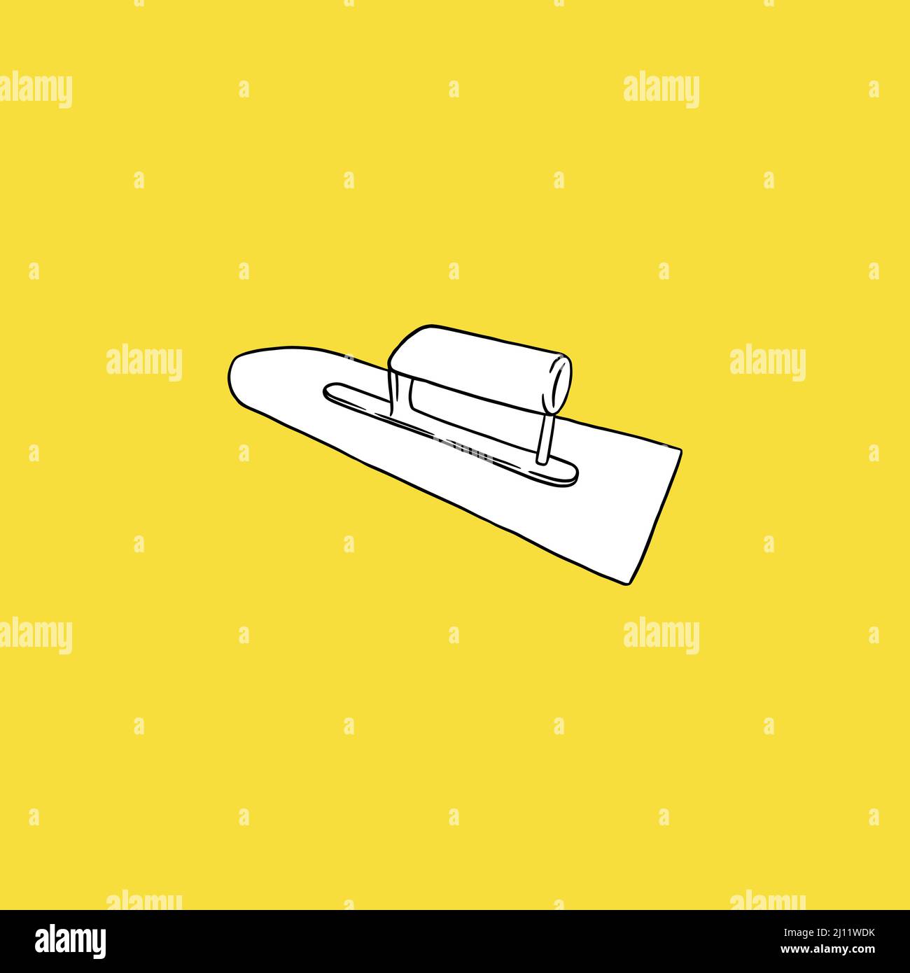 Trowel Icon, Construction Concept, Sketch style Stock Vector Image ...