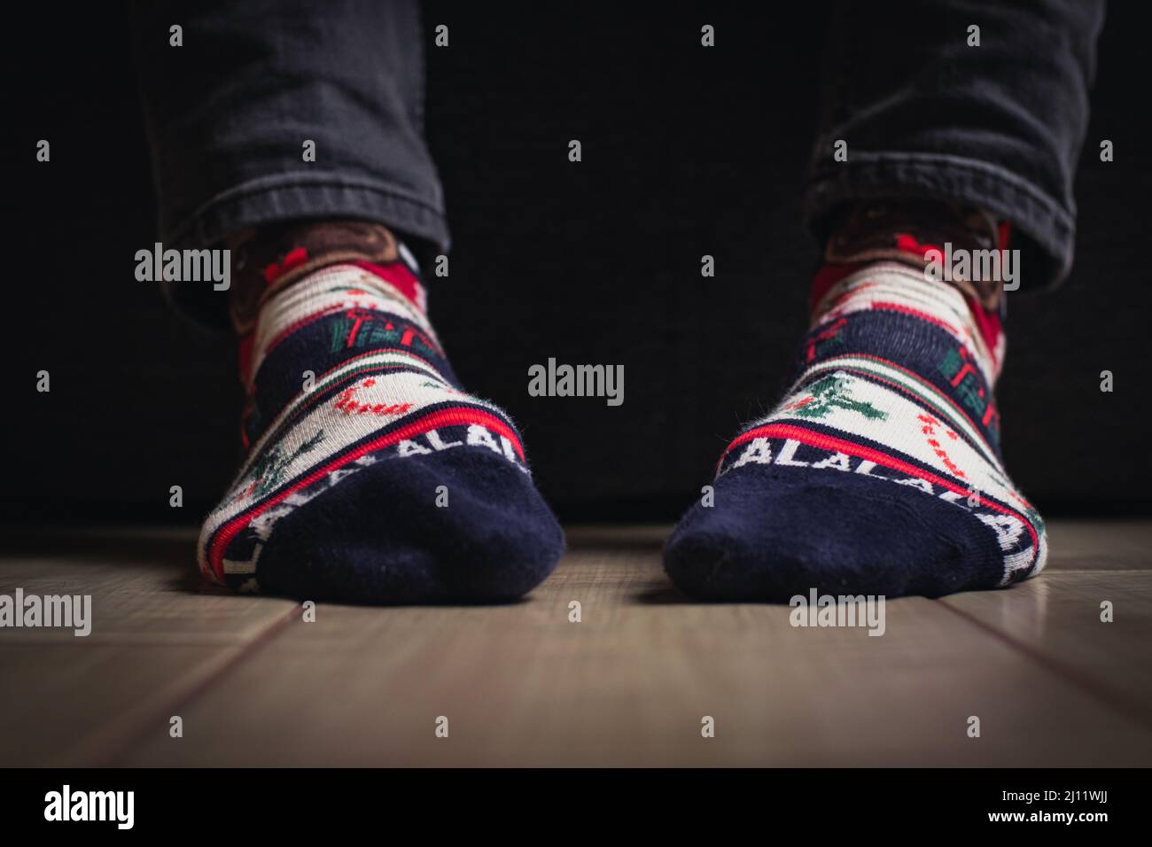 Human feet black socks hi-res stock photography and images - Alamy