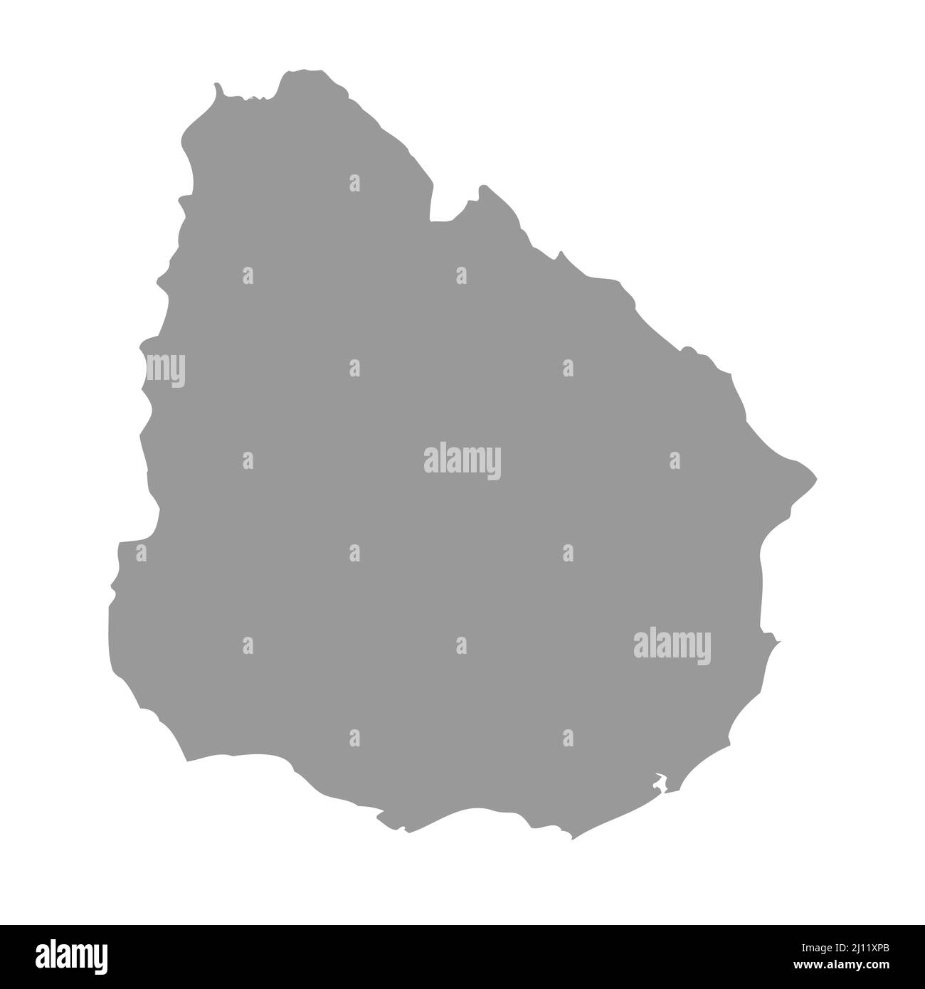 Uruguay vector country map silhouette Stock Vector Image & Art - Alamy