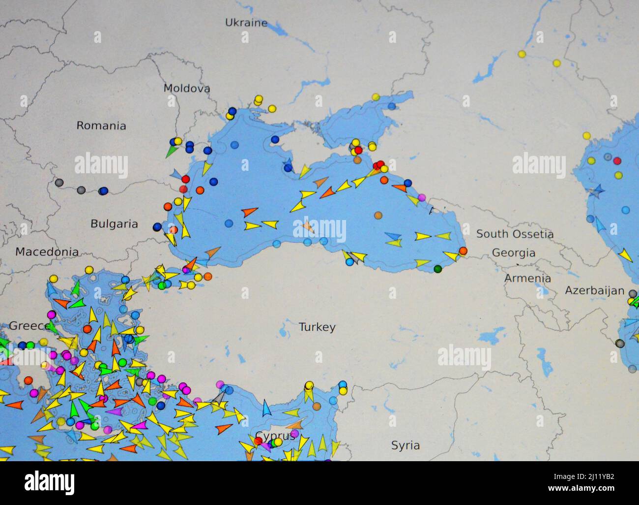 Black sea map hi-res stock photography and images - Alamy