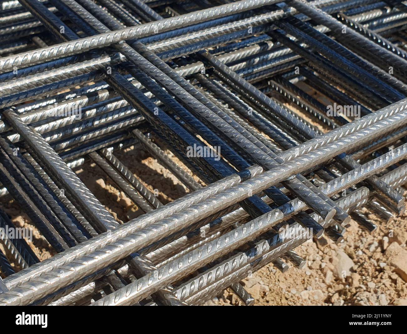 Iron reinforcement. Steel Rebars for reinforced concrete construction ...