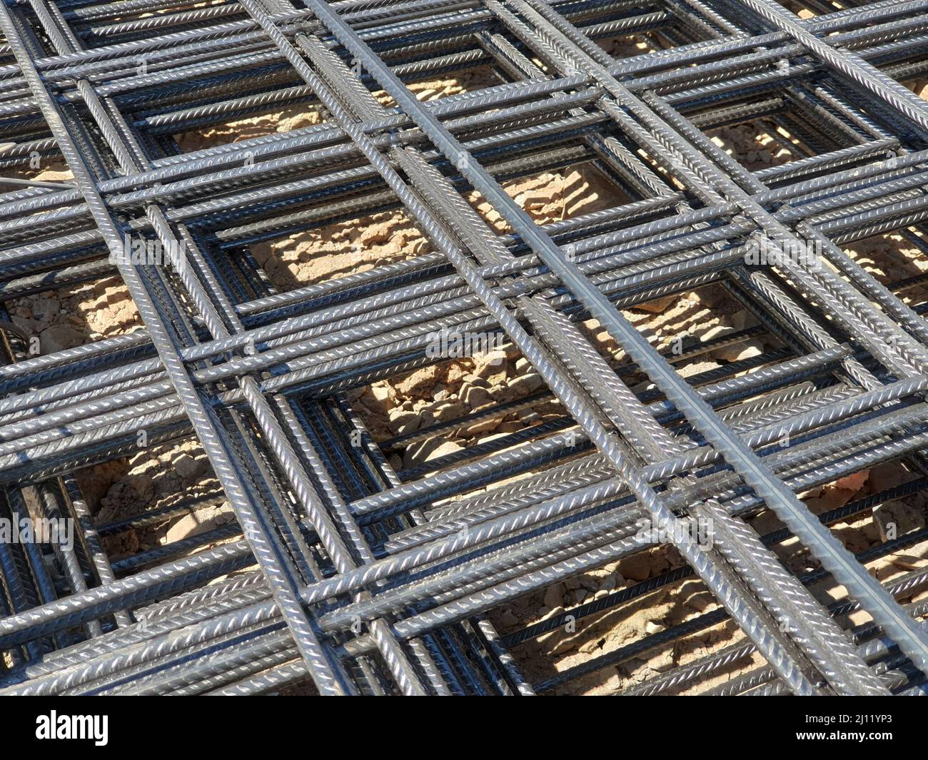 Iron reinforcement. Steel Rebars for reinforced concrete construction ...