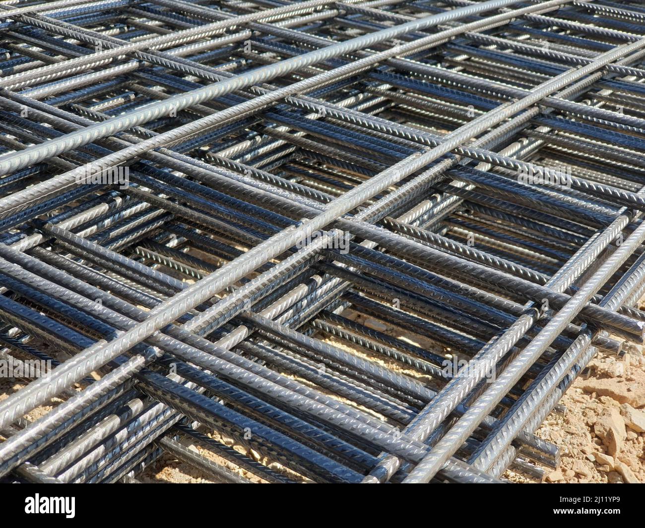 Iron reinforcement. Steel Rebars for reinforced concrete construction ...