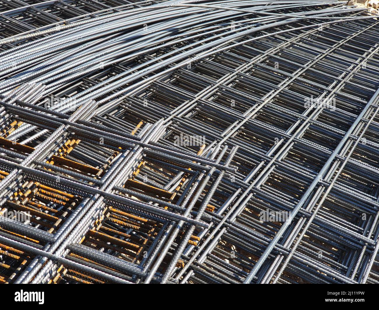 Iron reinforcement. Steel Rebars for reinforced concrete construction ...
