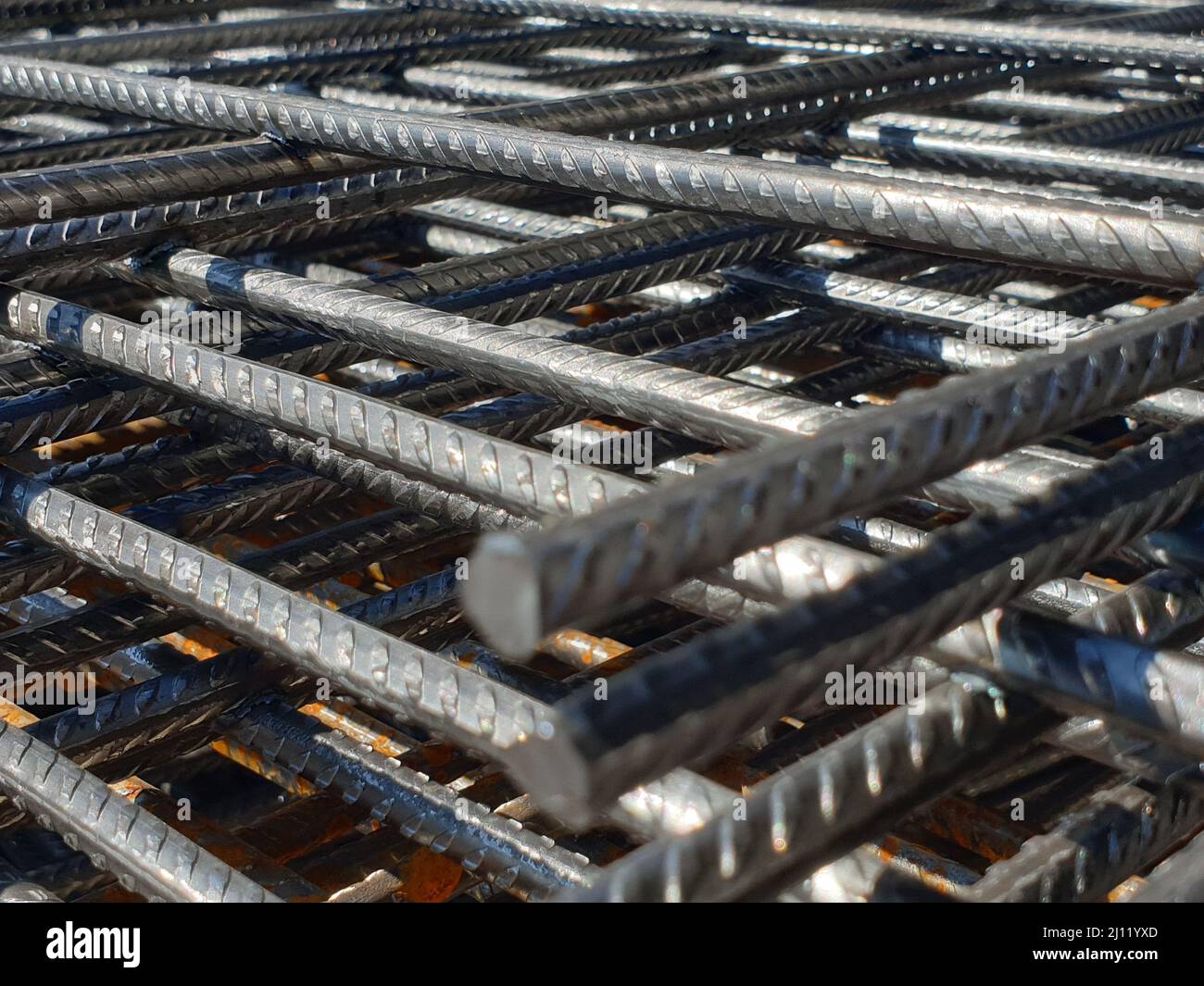 Iron reinforcement. Steel Rebars for reinforced concrete construction ...