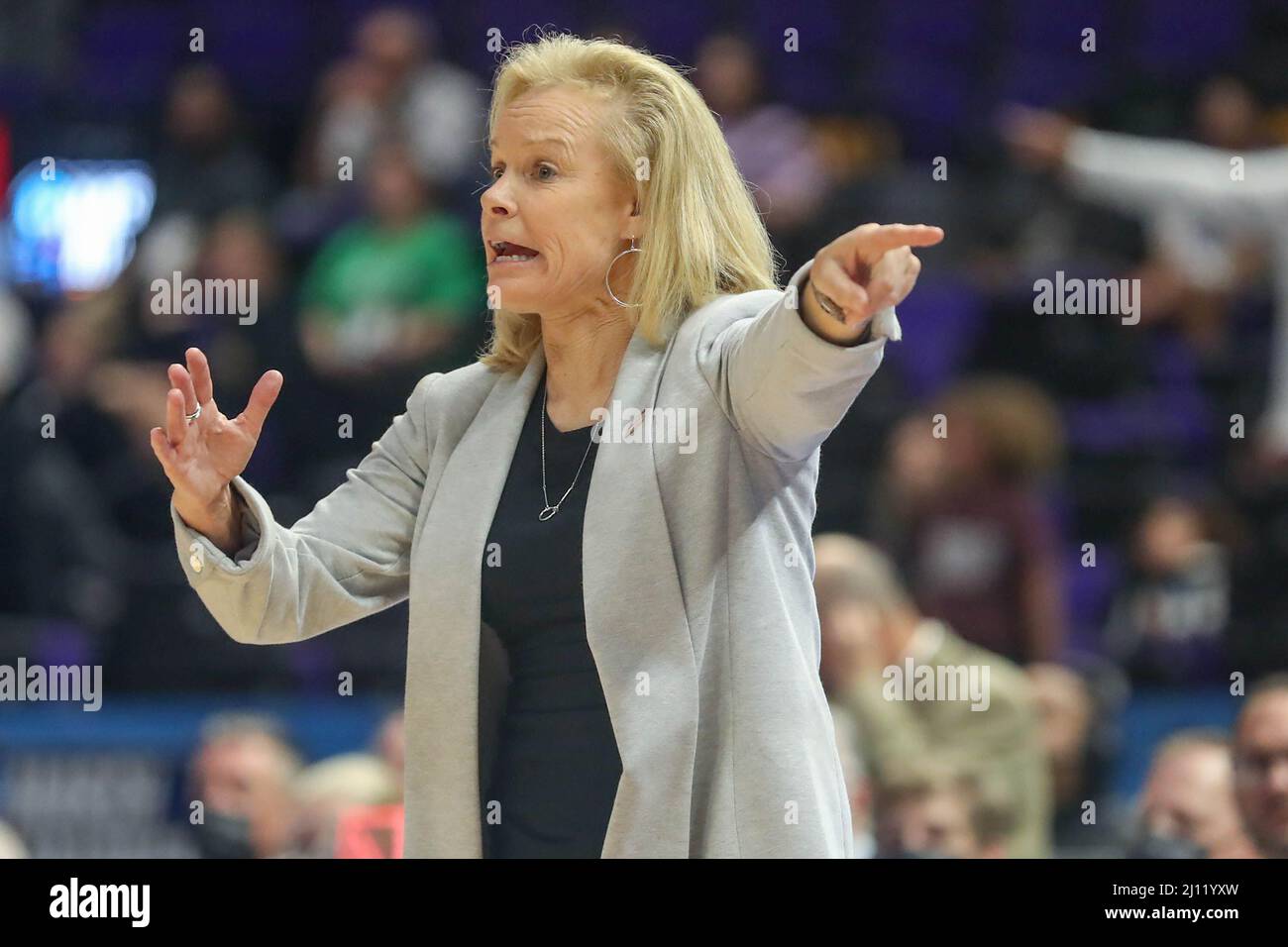 March 17, 2022: Florida St. Head Coach Sue Semrau coaches her team ...