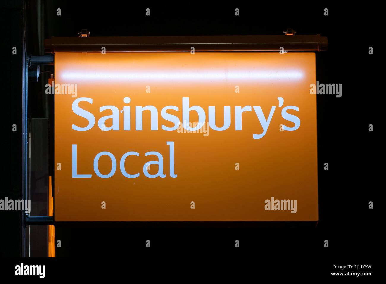 A close-up of a SainsburyÕs Local sign Stock Photo - Alamy