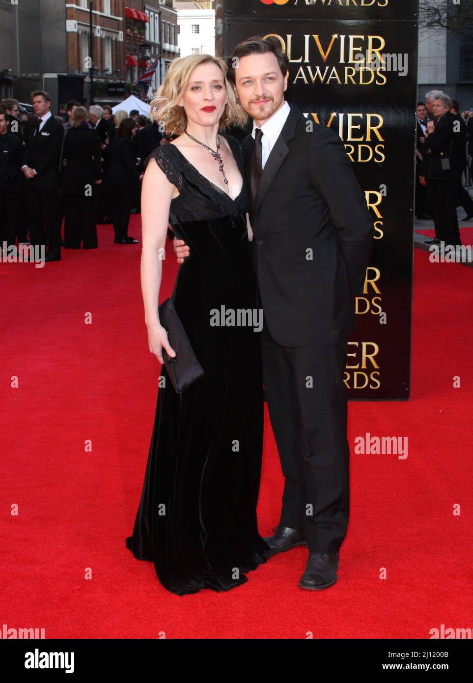 London.UK. Anne-Marie Duff and James McAvoy at the Olivier Awards ...