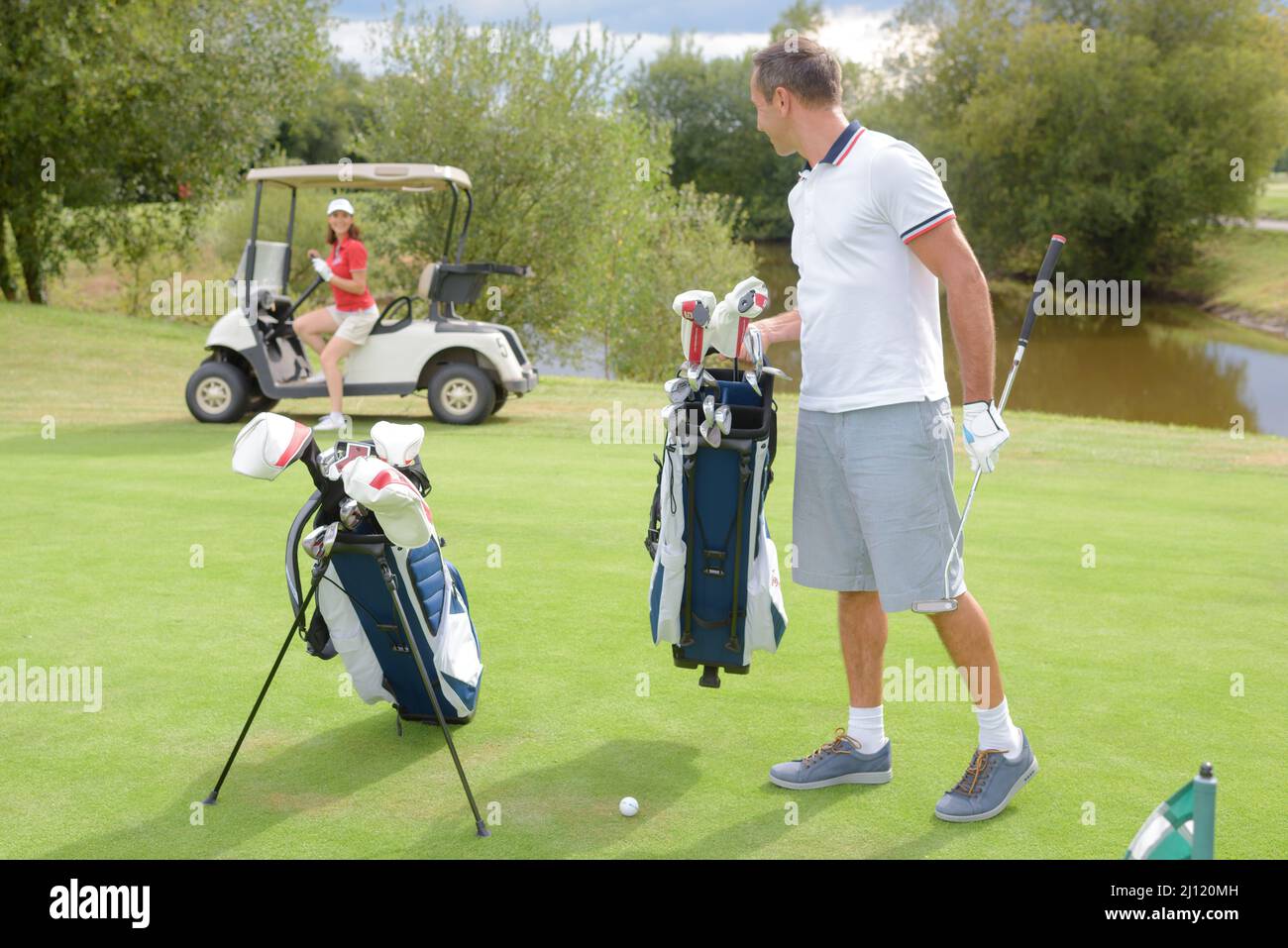 Man golf cut out hi-res stock photography and images - Alamy