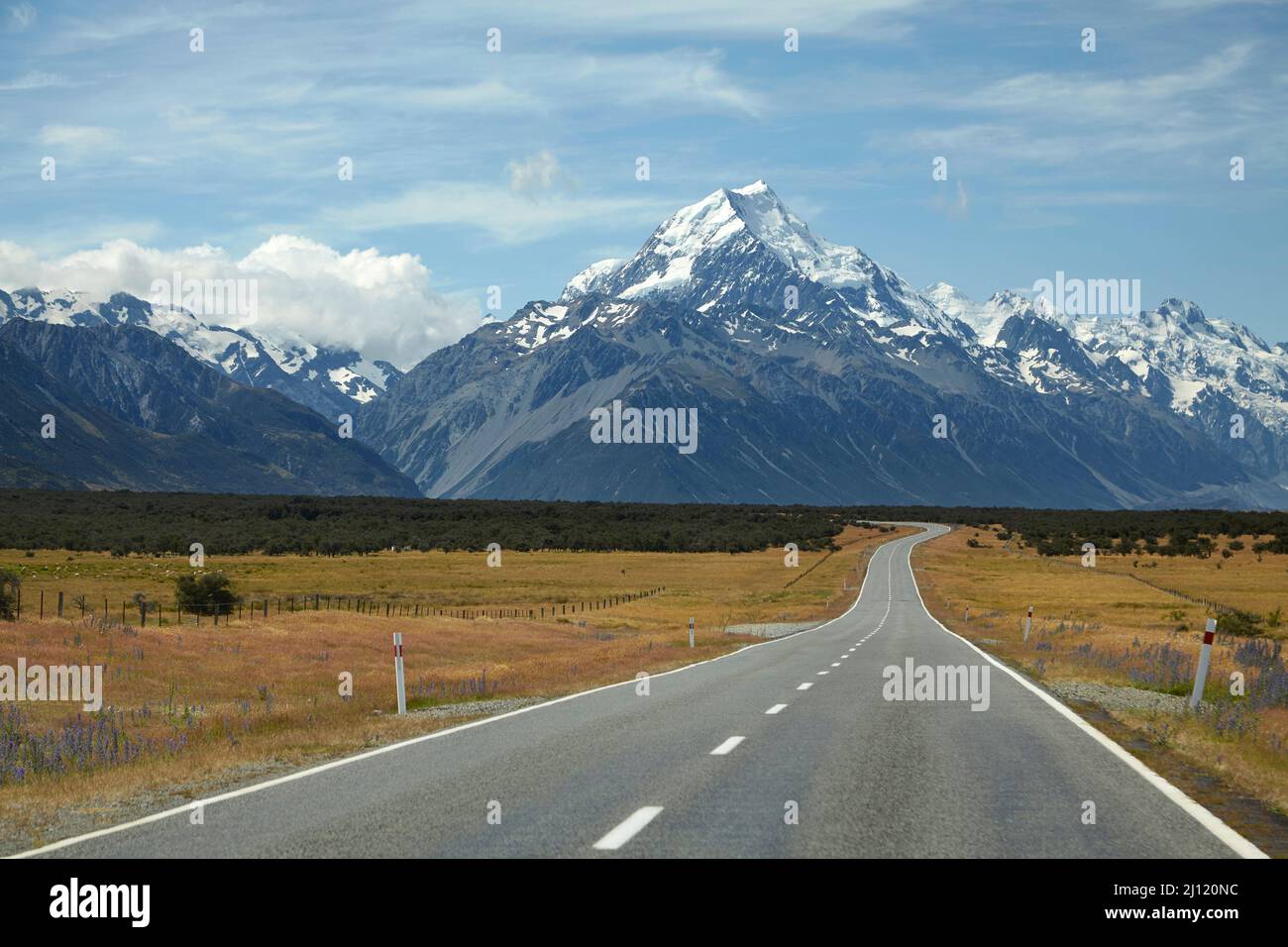 Road To Aoraki Mount Cook Mackenzie Country South Canterbury South