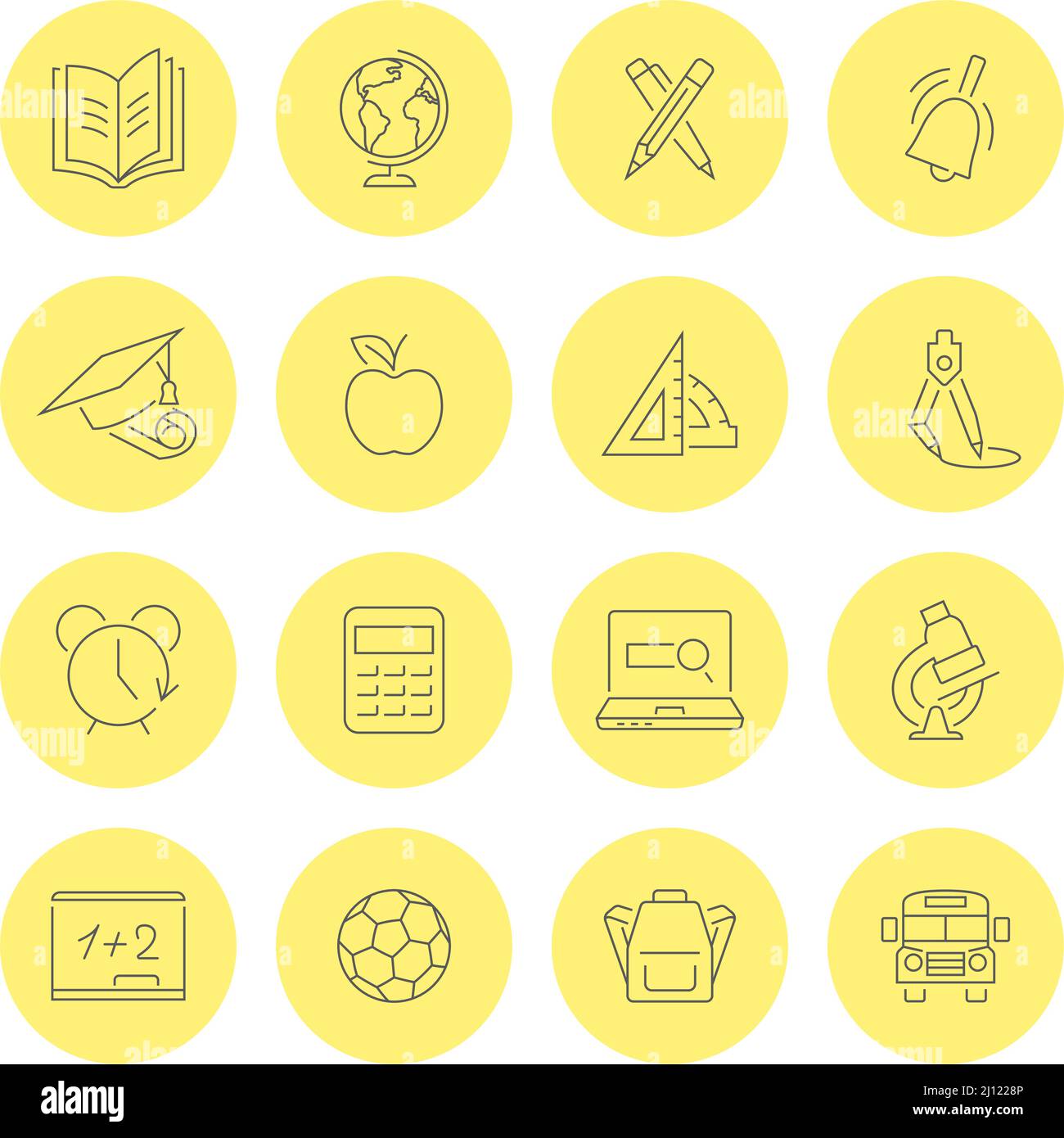 Vector set of education concept line icons Stock Vector Image & Art - Alamy