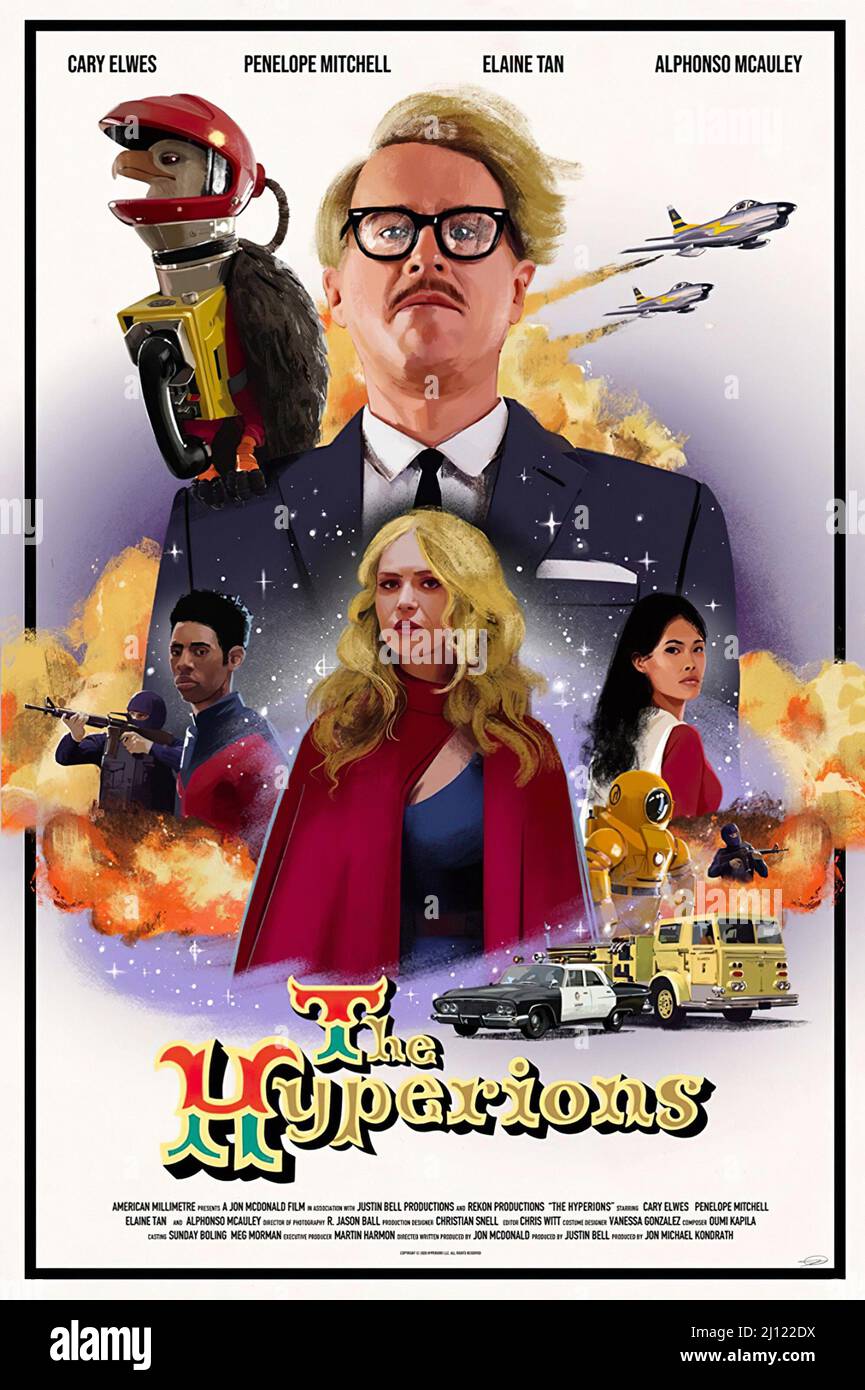 THE HYPERIONS, poster, top: Cary Elwes, bottom from left: Alphonso McAuley, Penelope Mitchell ...