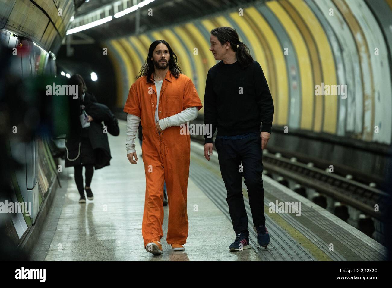 MORBIUS, from left: Jared Leto, director Daniel Espinosa, on set, 2022 ...